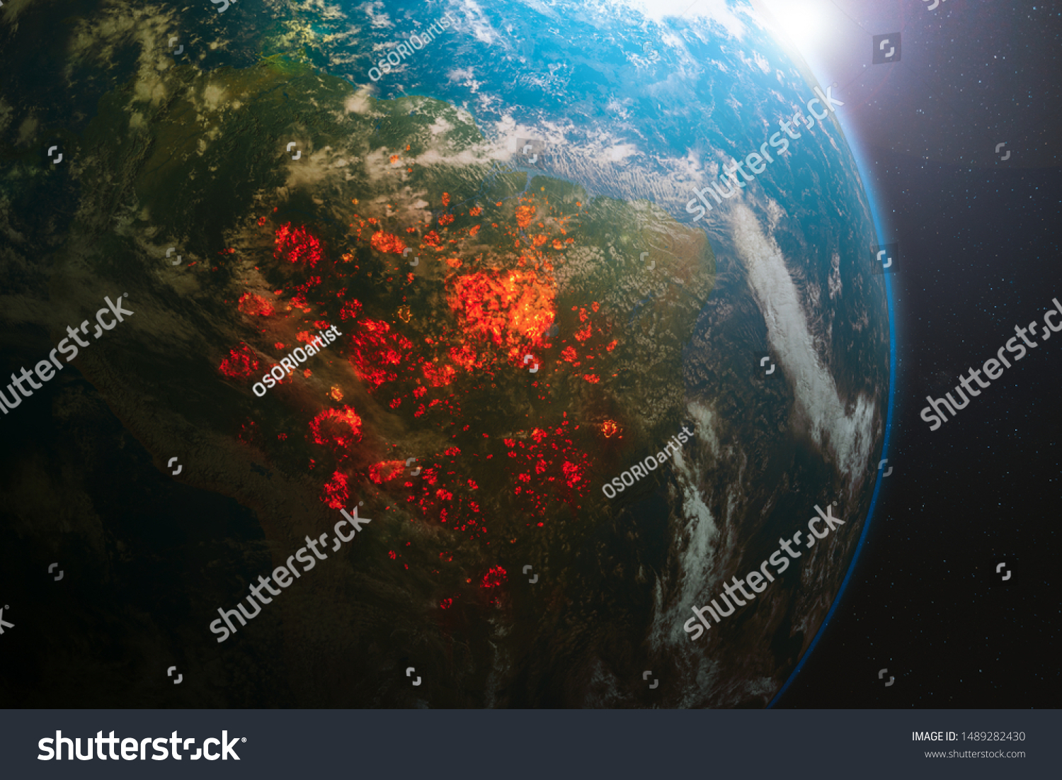 stock-photo-aerial-view-from-space-of-ecological-disaster-of-fires-in ...