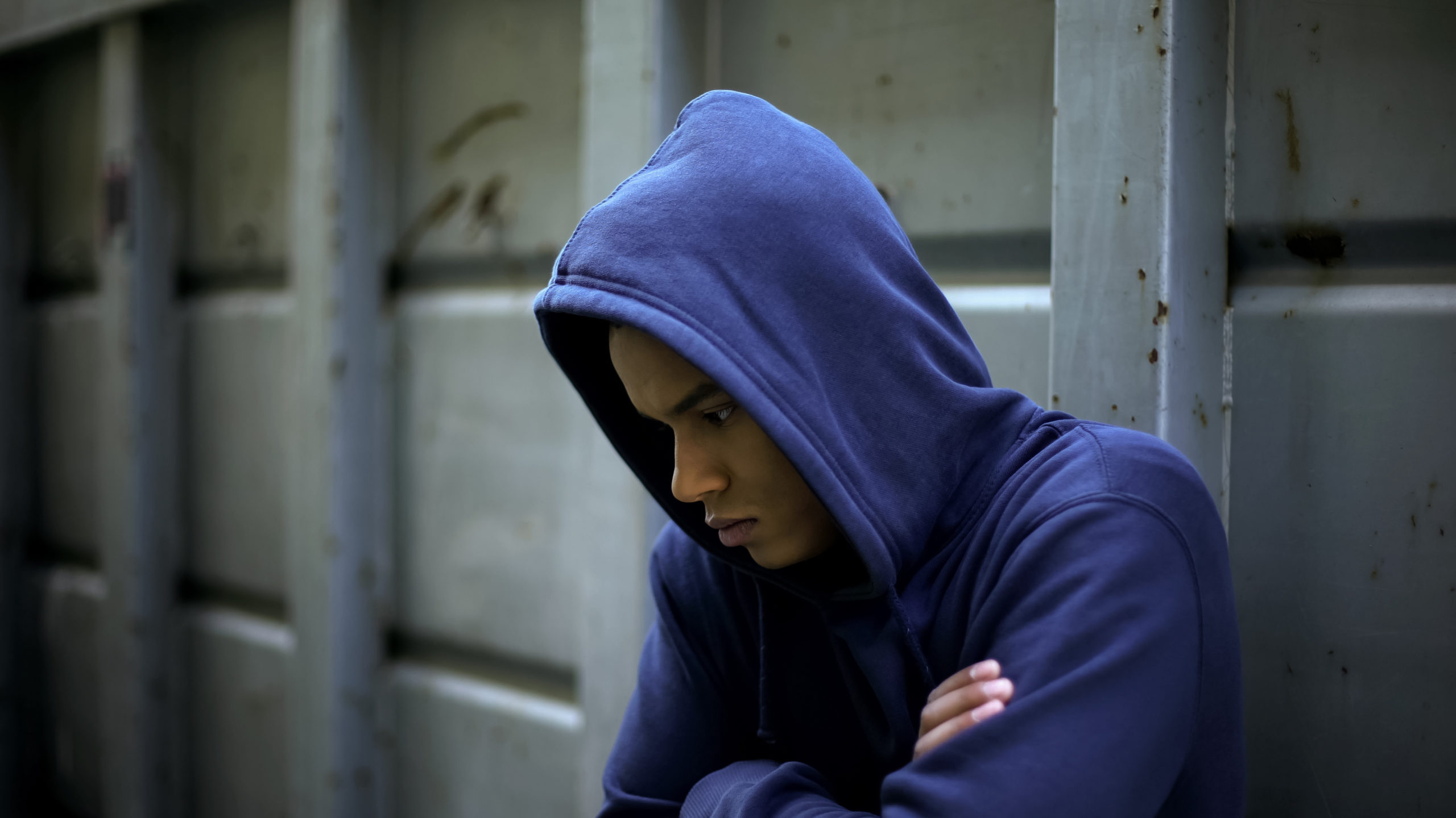 Antisocial,Teenager,Hiding,From,People,,Protesting,Against,Rules,And ...