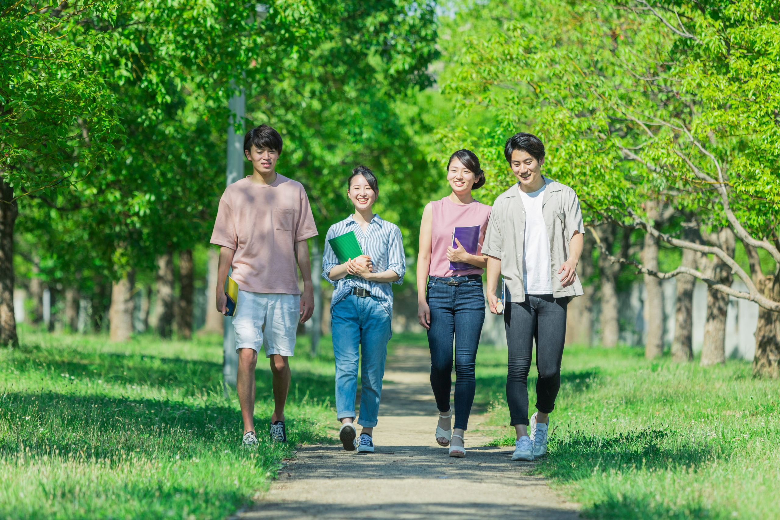Youth,Group,Walking,While,Talking - Humanium